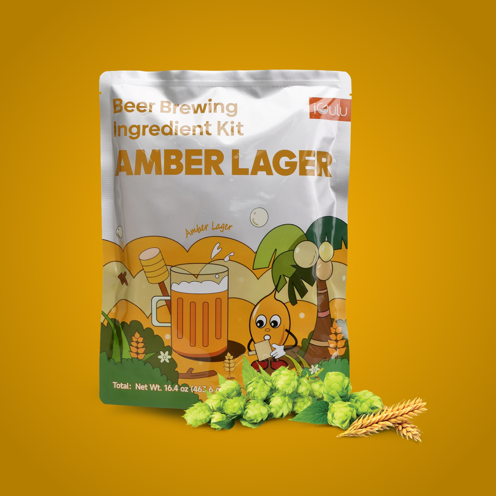 Amber Lager Beer Brewing Ingredient Kit
