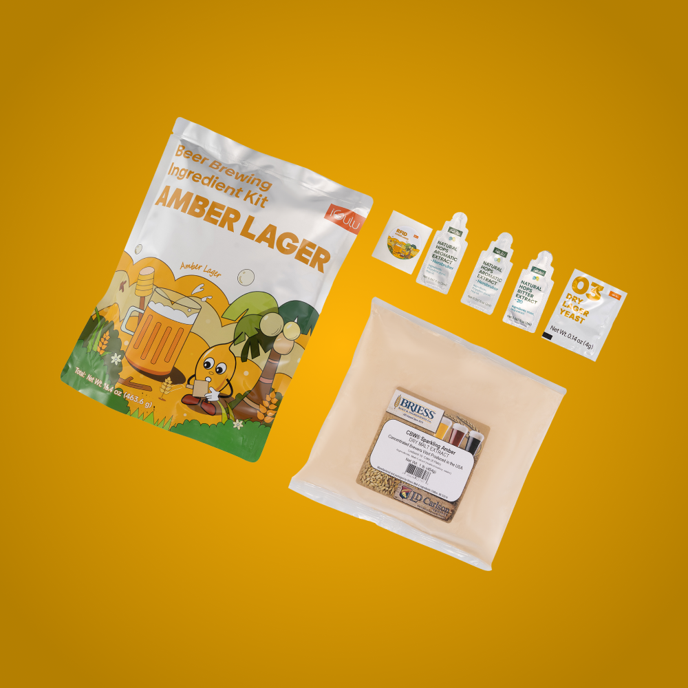 Amber Lager Beer Brewing Ingredient Kit